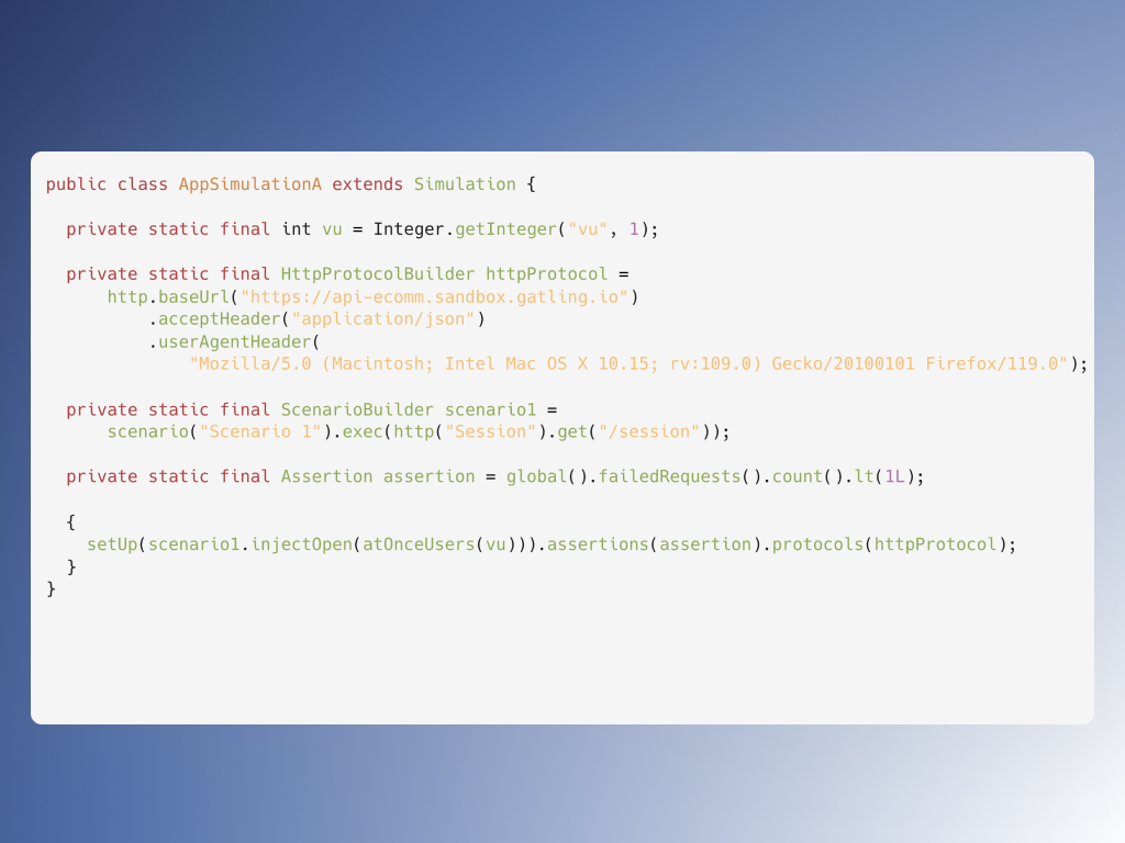 Script in Java | Gatling Features Script in Java | Gatling Features